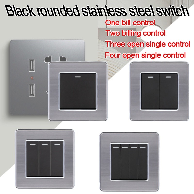 1 2 3 4 Gang 2 Way Luxury Light Switch Push Button Wall Swit | 蝦皮購物