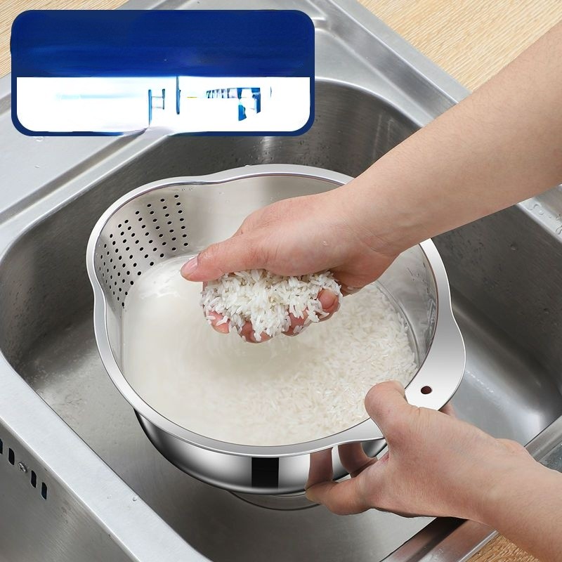 Rice Rinsing Basin Rice Washing Basket Washing Basin Egg Pot | 蝦皮購物