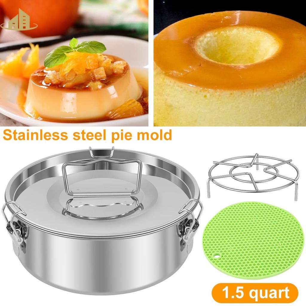 Flan Mold Set with Steamer Rack and Silicone Mat 304 Stainle | 蝦皮購物