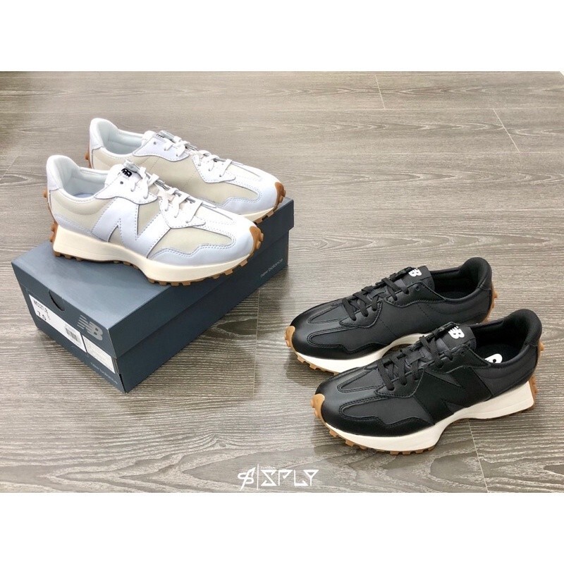 現貨 【代購】New Balance 327 白/黑 皮革 焦糖底 WS327LA/WS327LB 休閒鞋 運動鞋 | 蝦皮購物