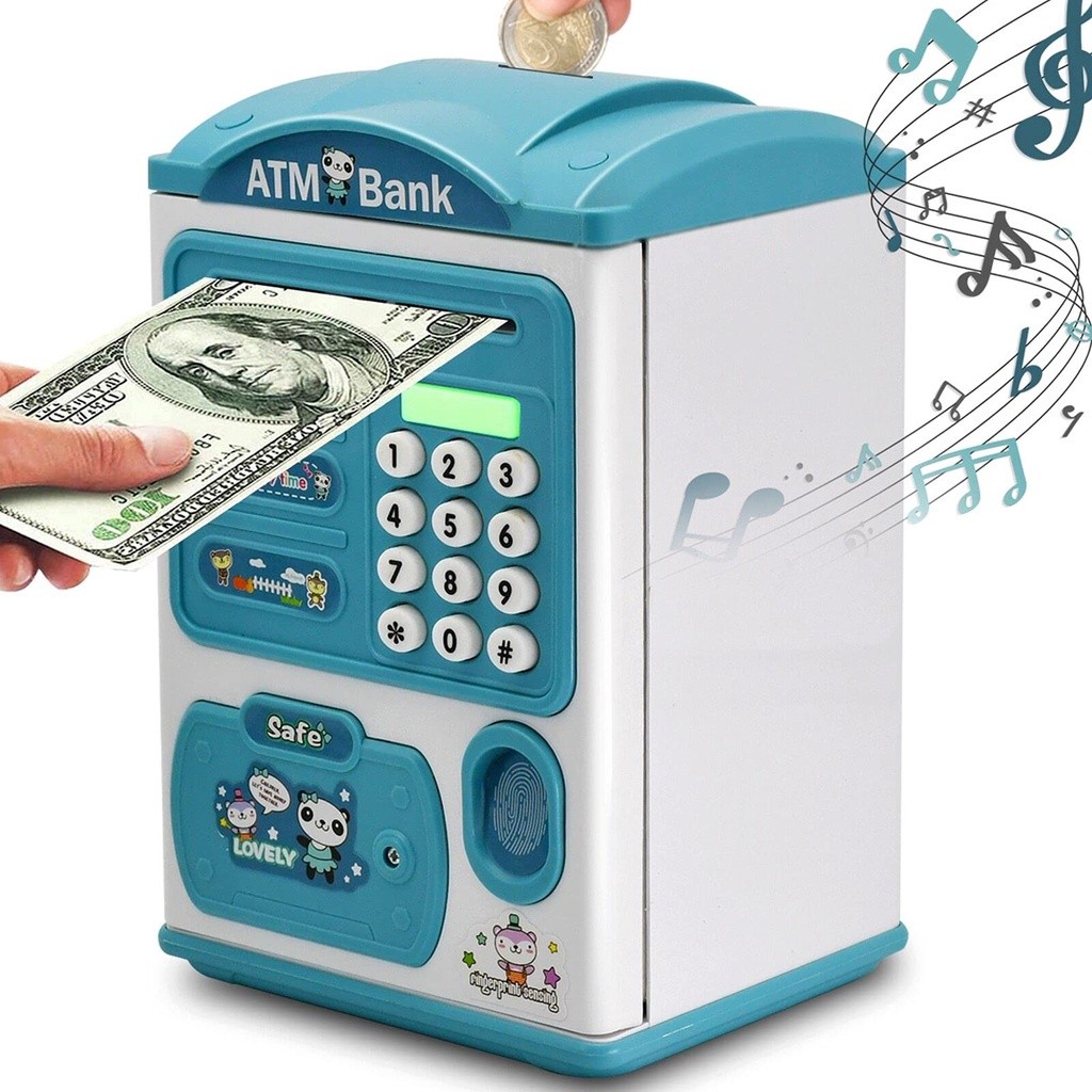 Kids Atm Savings Machine Coin Bank Box Intelligent Bank Toy | 蝦皮購物