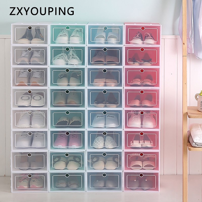 Hot Sales Storage Box Stackable Foldable Shoes Rack Colorful | 蝦皮購物