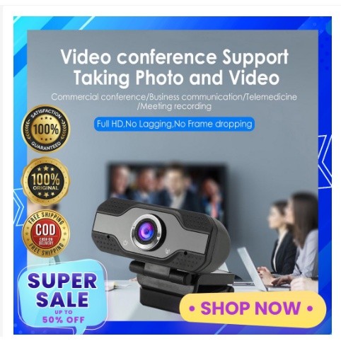 Original Webcam 1080P Full HD USB Webcam with Microphone USB | 蝦皮購物