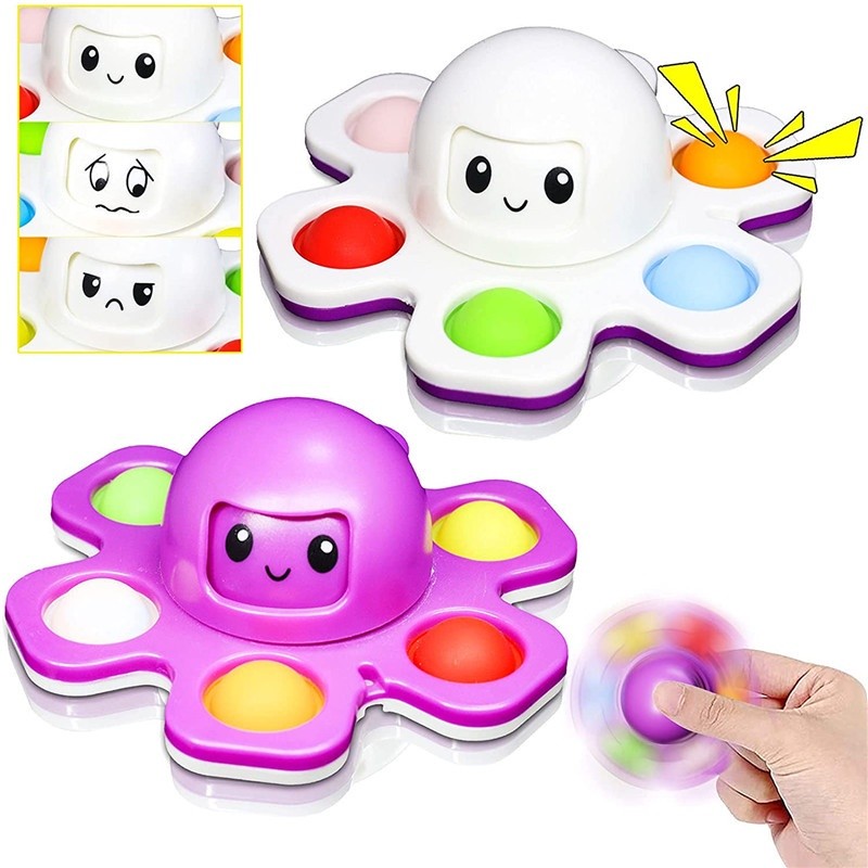 Octopus Fidget Spinner Toys Pop It Bubbles Anti Stress Relie | 蝦皮購物