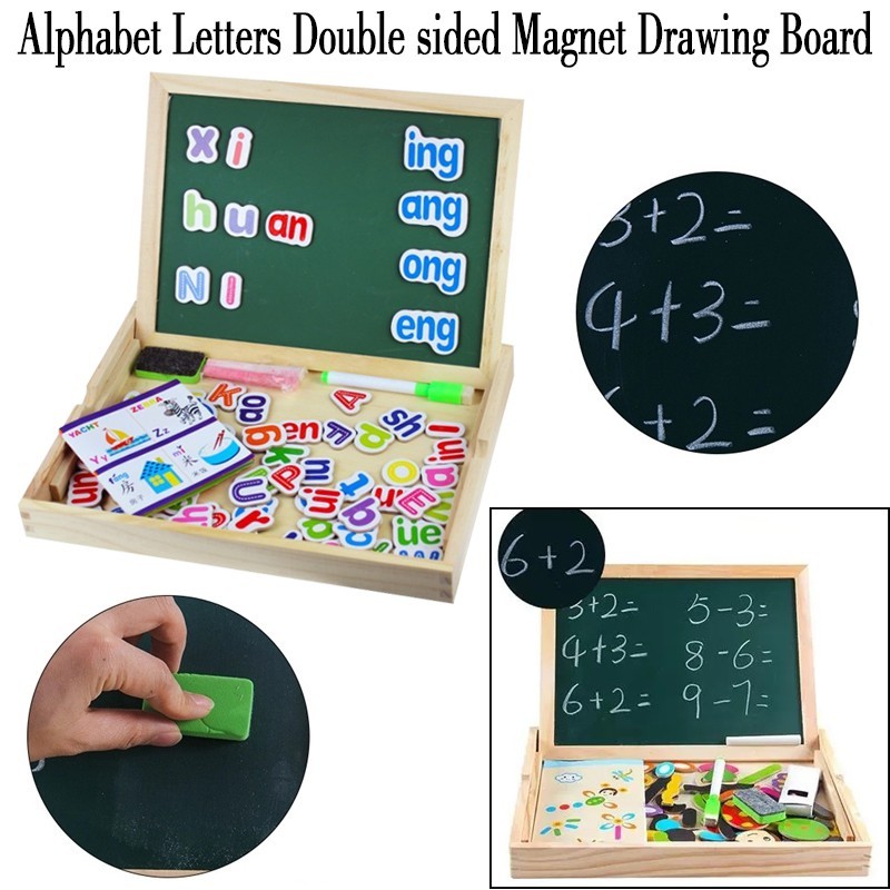 Alphabet Letters Double sided Magnet Drawing Board for Baby | 蝦皮購物