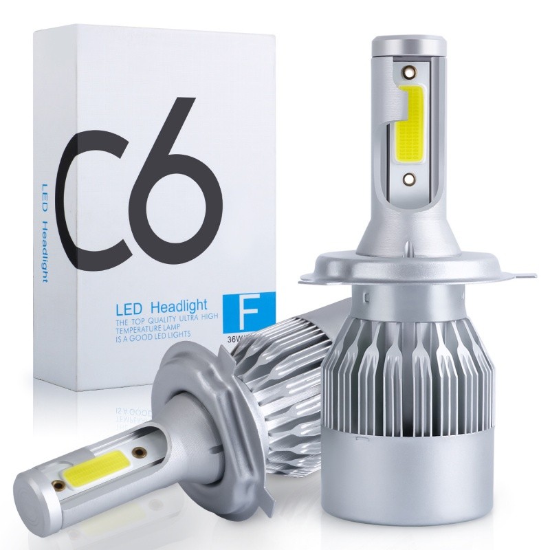 C6 Headlight LED H4 6500K Cree Hi/low Kits(WHITE) LED Car He | 蝦皮購物