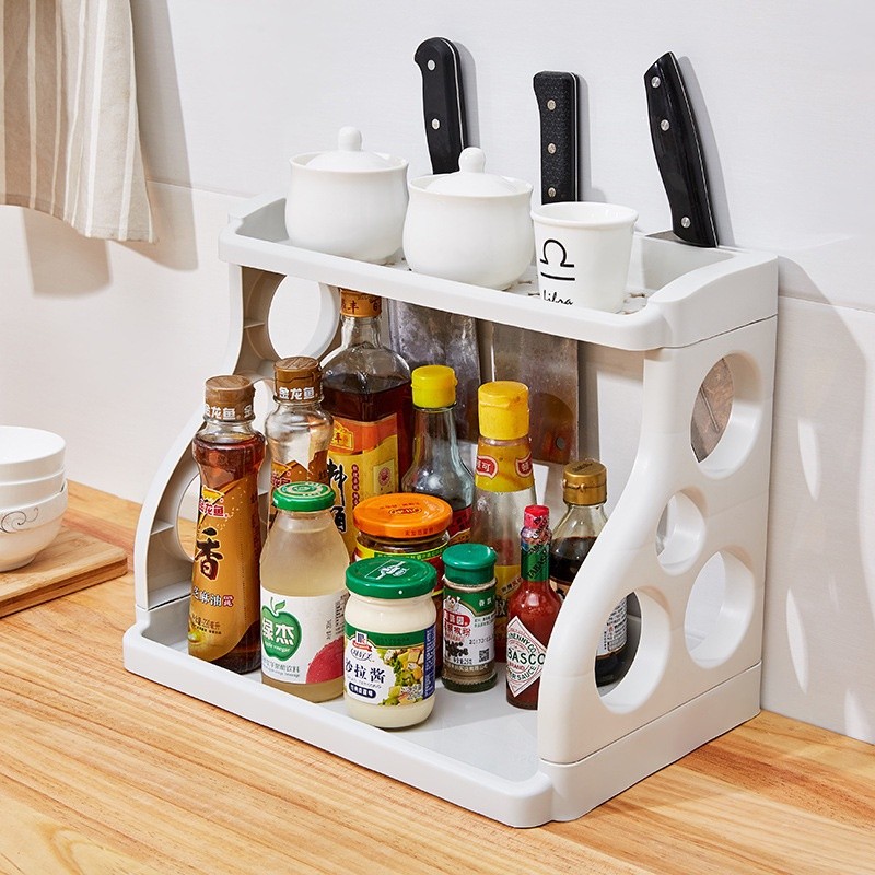 2 Layer Floor Kitchen Racks Organizer Storage rack Shelf Sea | 蝦皮購物