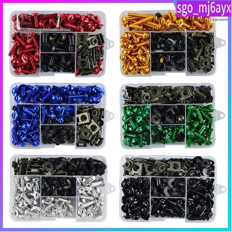 Complete Motorcycle Fairing Bolts Screws Bodywork Kit 194pcs | 蝦皮購物