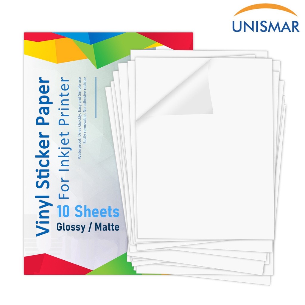 InkJet Printable PVC / Vinyl Sticker Paper A4, Glossy Matte | 蝦皮購物