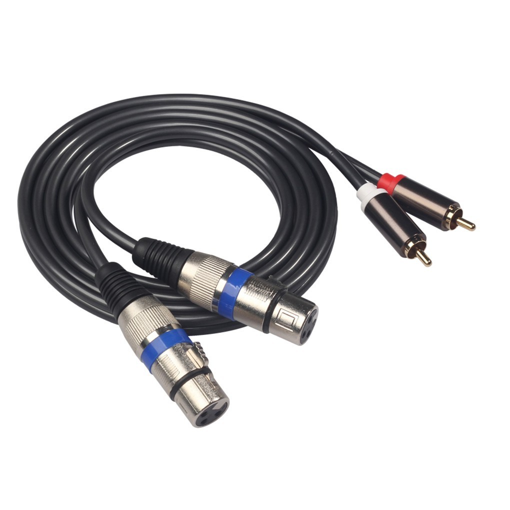 Audio Cable 2 XLR to 2 RCA Adapter Amplifier Sound Box XLR R | 蝦皮購物