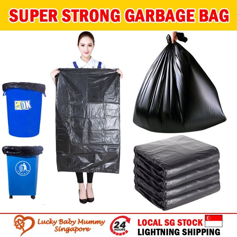 BLACK and Food Waste Large Plastic Dustbin Liners / Garbage | 蝦皮購物