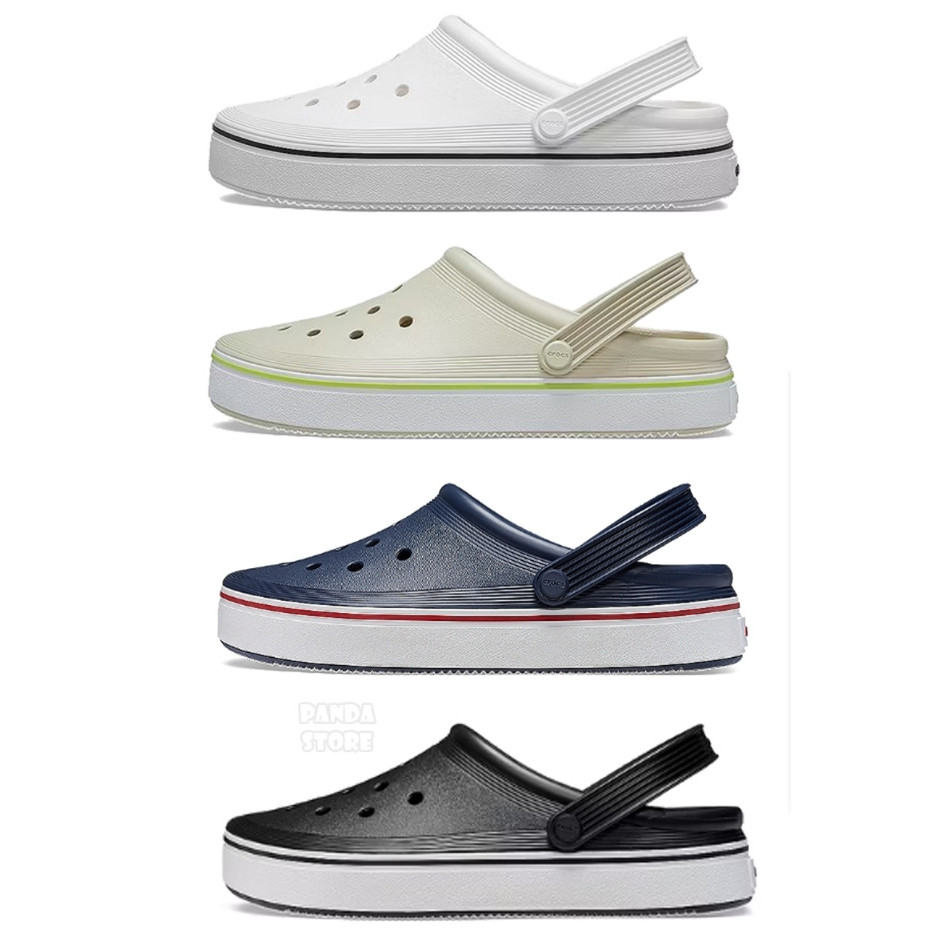 CROCS CLOG 平板 洞洞鞋 拖鞋 中性 防水 208371-2Y2 米 100 白 001 黑 410 藍 | 蝦皮購物