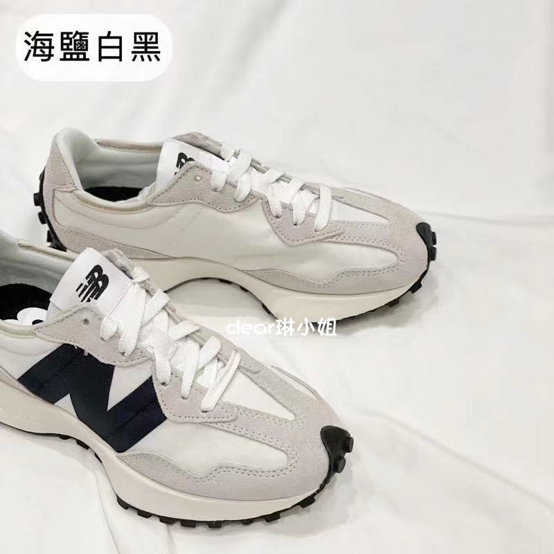 特價 NEW BALANCE NB327 玫瑰粉 珊瑚紅 乾燥玫瑰 海鹽藍 白黑 米白黑 大N 麂皮 WS327FE | 蝦皮購物