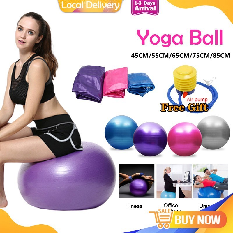45cm,55CM ,65CM ,75CM ,85CM Burst Resistance Yoga Ball Gym F | 蝦皮購物