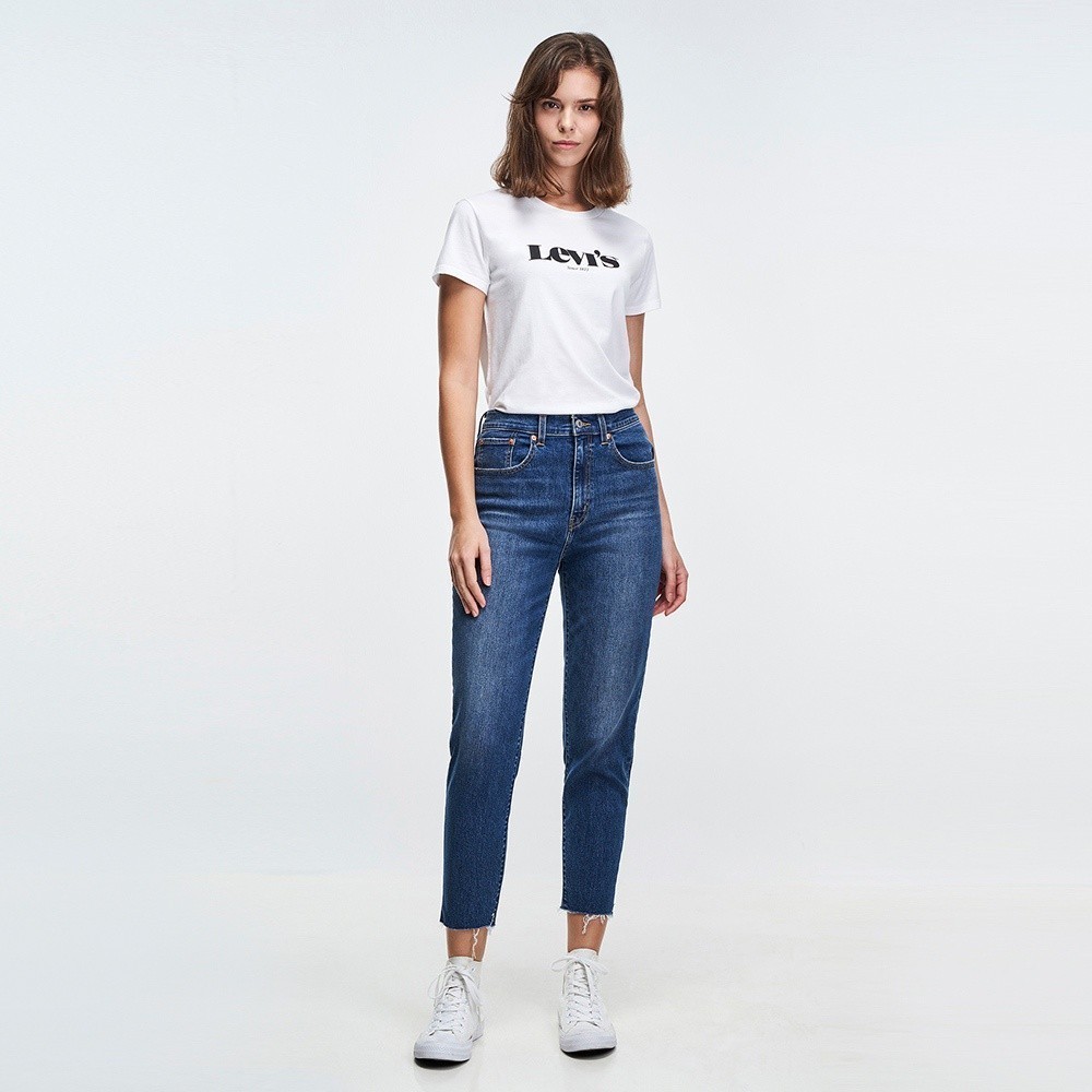 Levis 女款 高腰男友褲/小開叉不收邊褲管/及踝款 彈性布料 熱賣單品 85873-0103 | 蝦皮購物