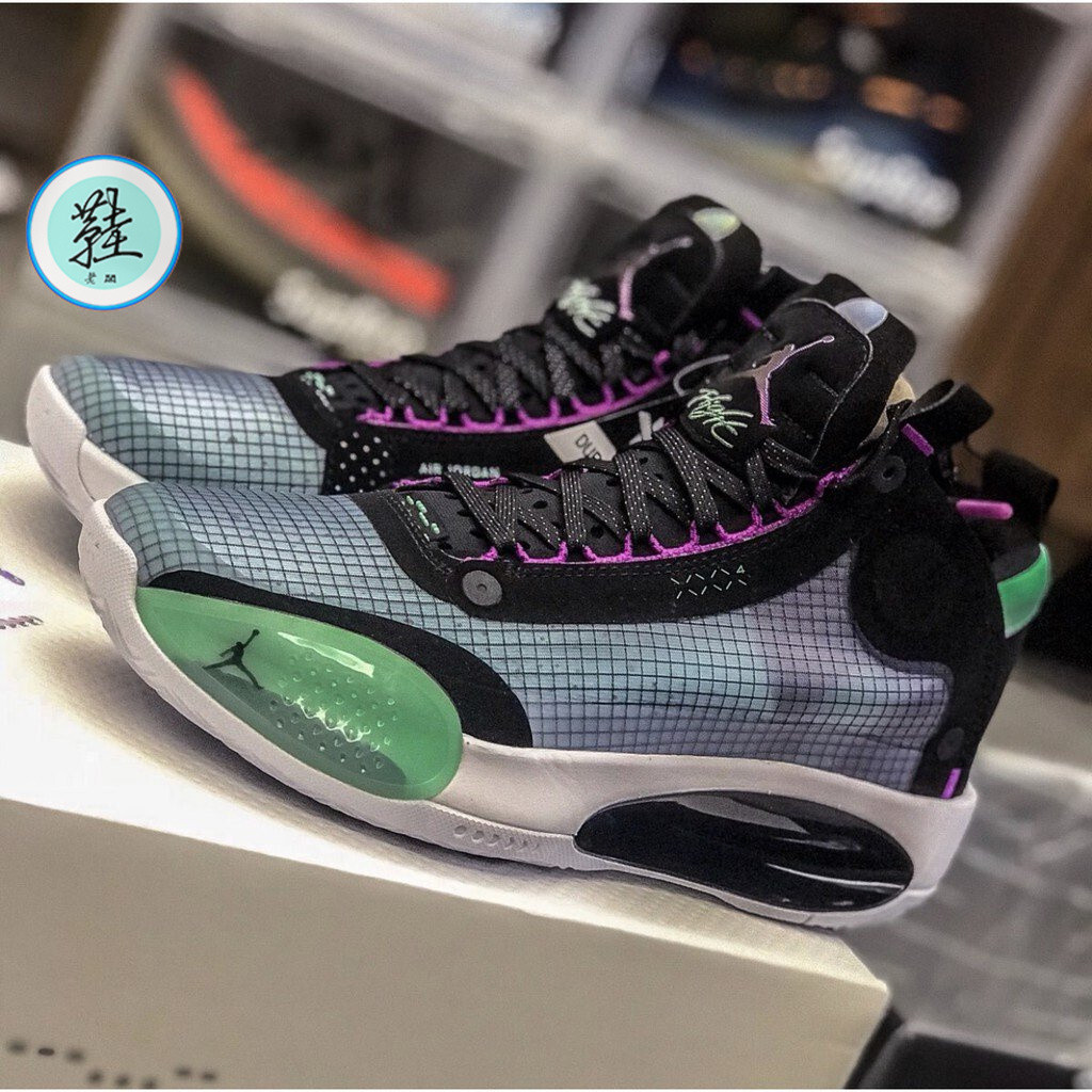 現貨 Air Jordan 34 AJ34電光藍紫 黑白籃球鞋 BQ3381-400 休閒鞋 運動鞋 籃球鞋 | 蝦皮購物
