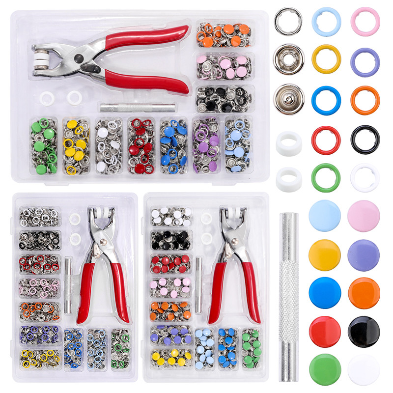 Plier Tool Metal Snap set 10 Colors Snap Metal Buttons Kit C | 蝦皮購物