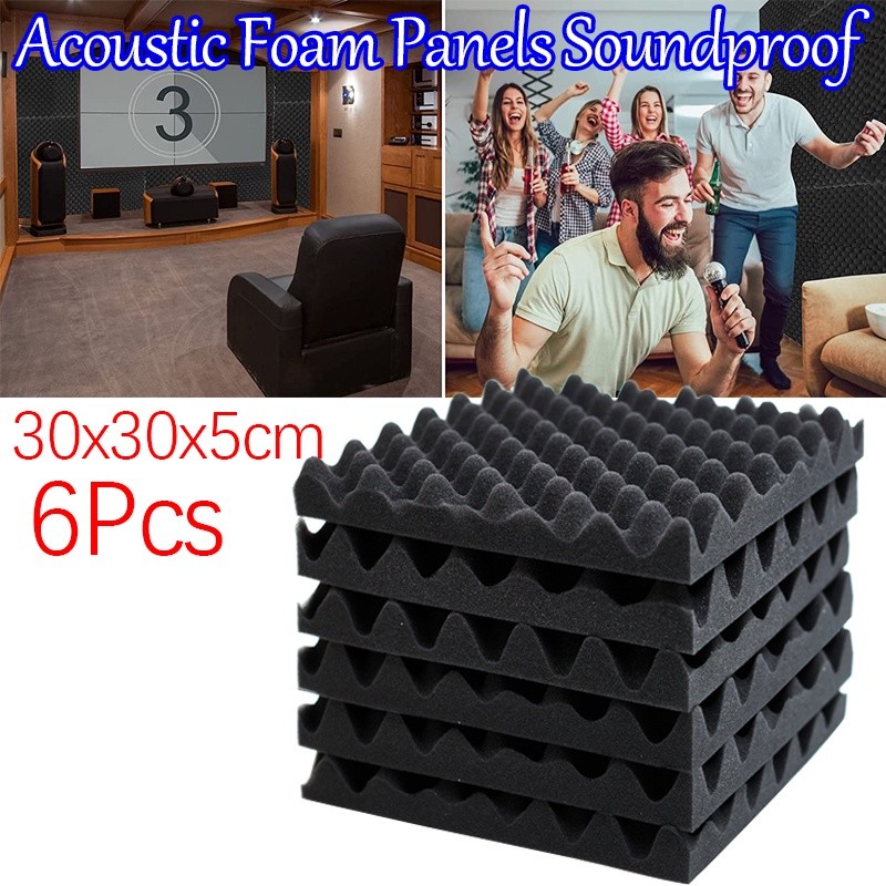 30x30x5cm Acoustic Foam Panels Soundproof Padding Studio Foa | 蝦皮購物