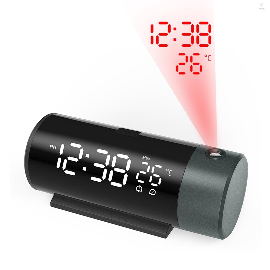 FLP Projection Alarm Clock, Digital Clock with 180° Rotatabl | 蝦皮購物
