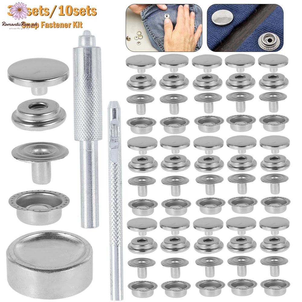 Snap Fastener Kit Tool Copper Snap Button Kit Silver Replace | 蝦皮購物