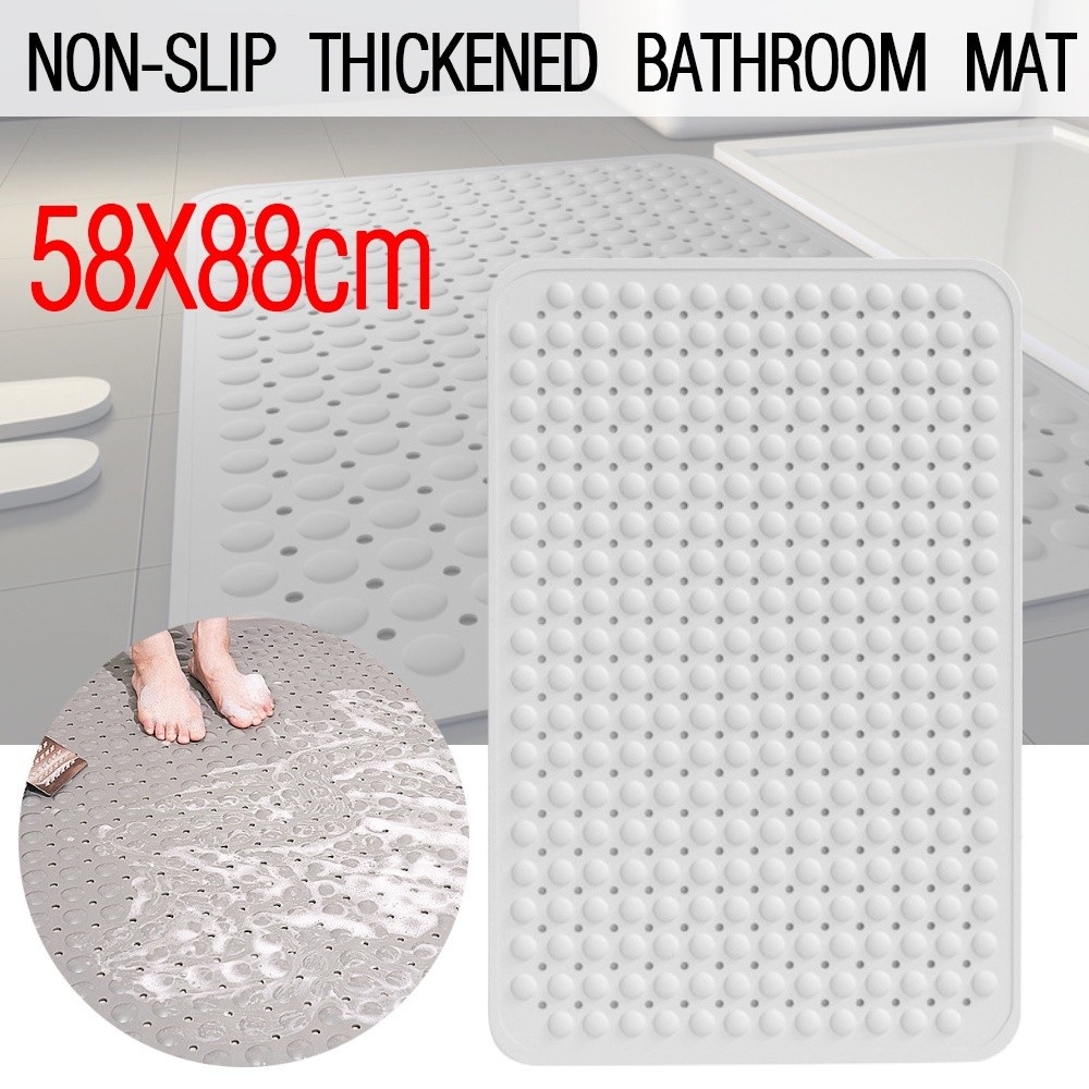 58cmX88cm thickened PVC bathroom mat toilet mat suction non- | 蝦皮購物