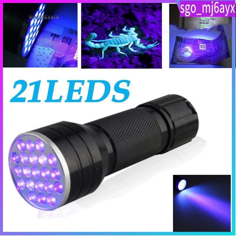 Practical UV Blacklight Outdoor Ultra Violet 21LED Torch Lig | 蝦皮購物