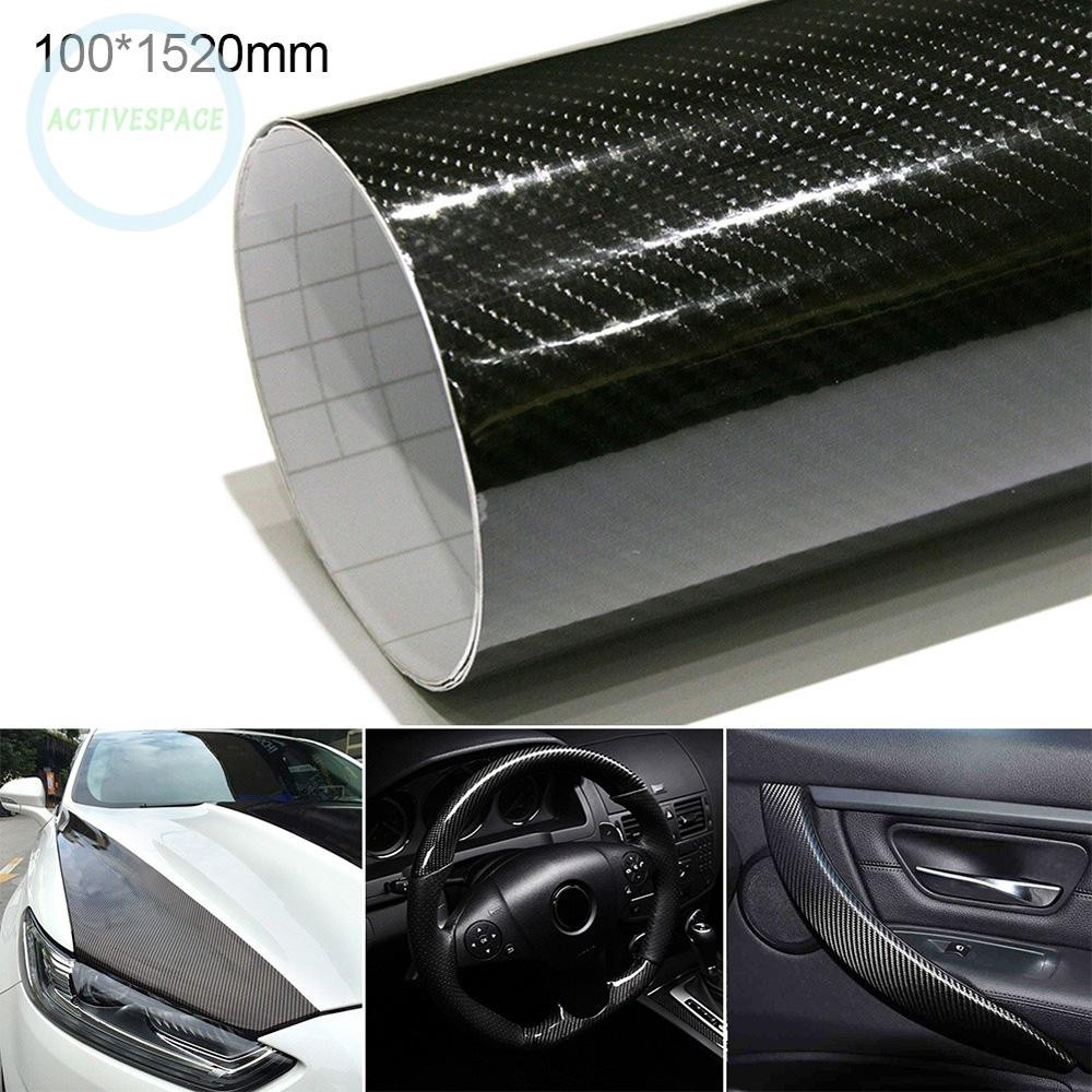 Car Glossy Carbon Fiber 5D High Light Sticker Car Sticker Bo | 蝦皮購物