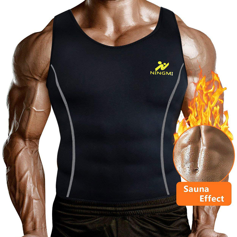 Men's Slimming Vest Fitness Weight Loss Sweat Sauna Waist Tr | 蝦皮購物