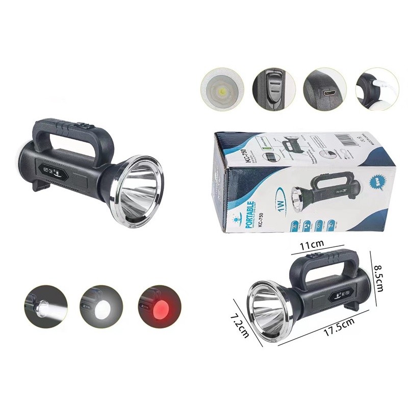 KC-750 Portable LED Solar/USB Rechargeable Spotlight Emergen | 蝦皮購物