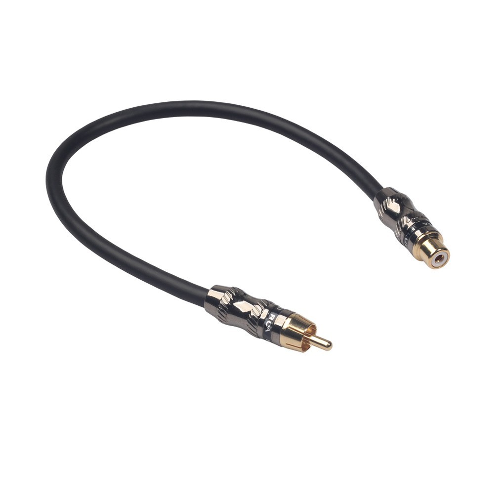0.3m Single RCA Male to Female Extension Cable Audio Adapter | 蝦皮購物
