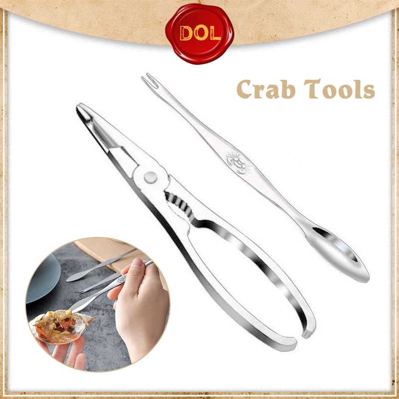 2PCS Eat Crab Tools Zinc Alloy Seafood Pick Fork Set For Eat | 蝦皮購物