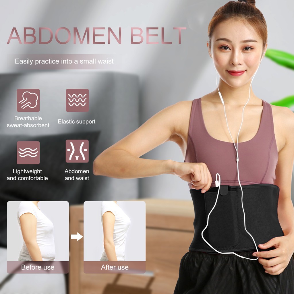 waist trainer slim belt body shaper sweat belt fat burner | 蝦皮購物