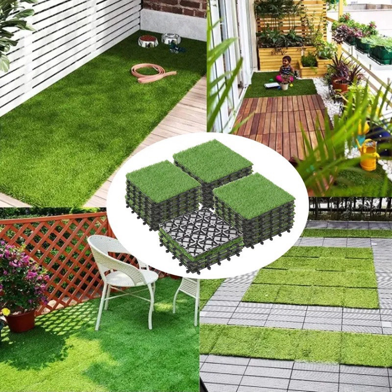 【10pc】30cmx30cm GRASS DECK TILES ARTIFICIAL FAKE GRASS TILES | 蝦皮購物