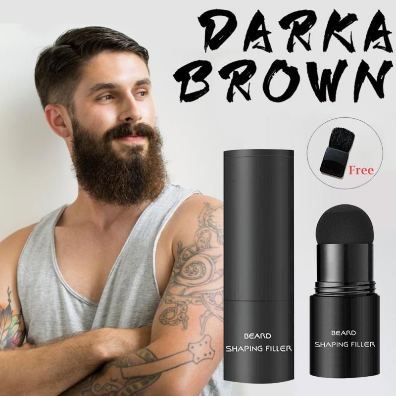 Men's Beard Filler Waterproof Powder Pen Mustache Repair Sha | 蝦皮購物