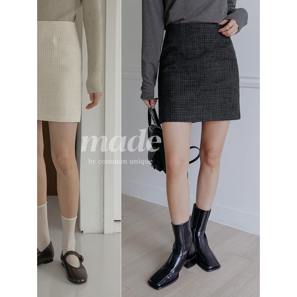 Codibook｜韓國 common unique DEINA毛呢短裙[預購]裙子 女裝 | 蝦皮購物