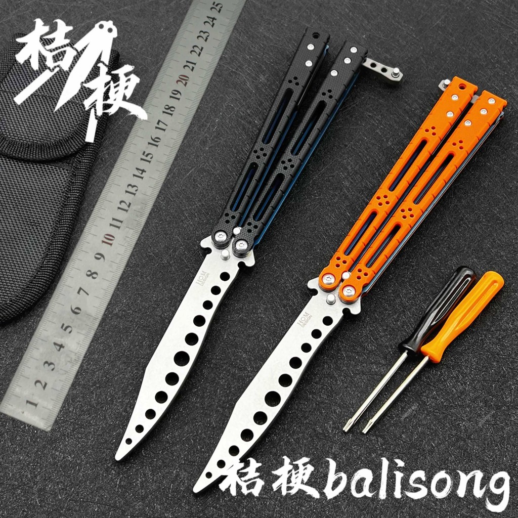 Theone G10 Hom蛇怪蝴蝶刀【桔梗balisong】鈦內襯花式蝴蝶未開刃 刀 劍 道具 禮物 | 蝦皮購物