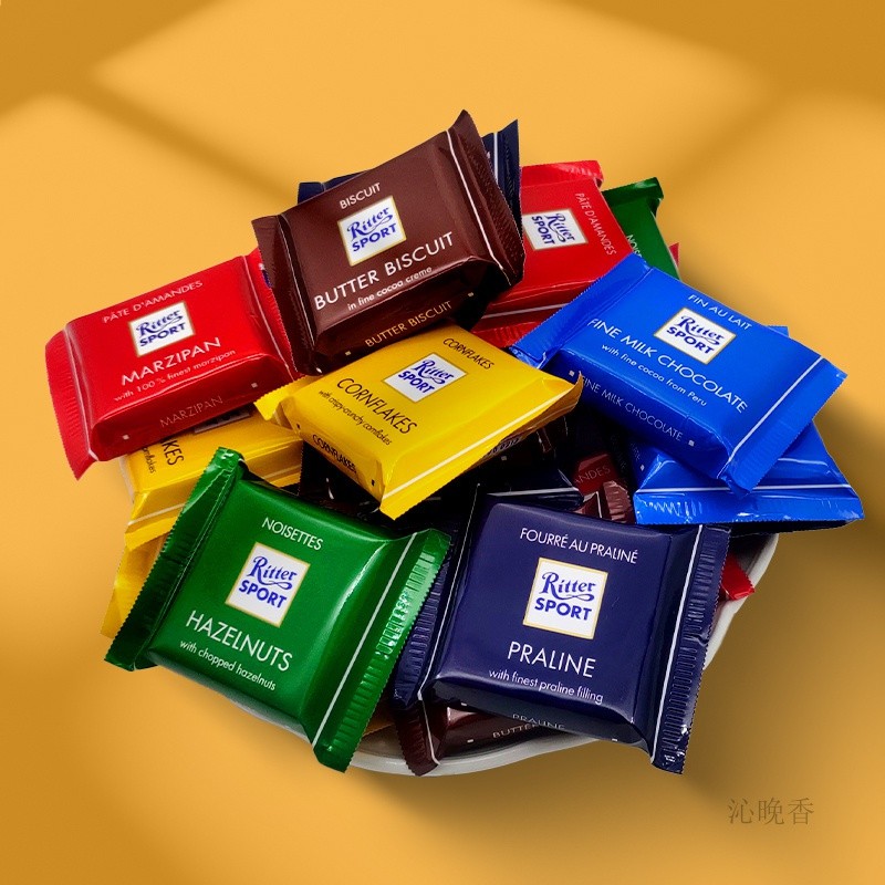 德國巧剋力RitterSport迷你巧剋力300g 16.67g*18塊進口婚慶喜糖 | 蝦皮購物