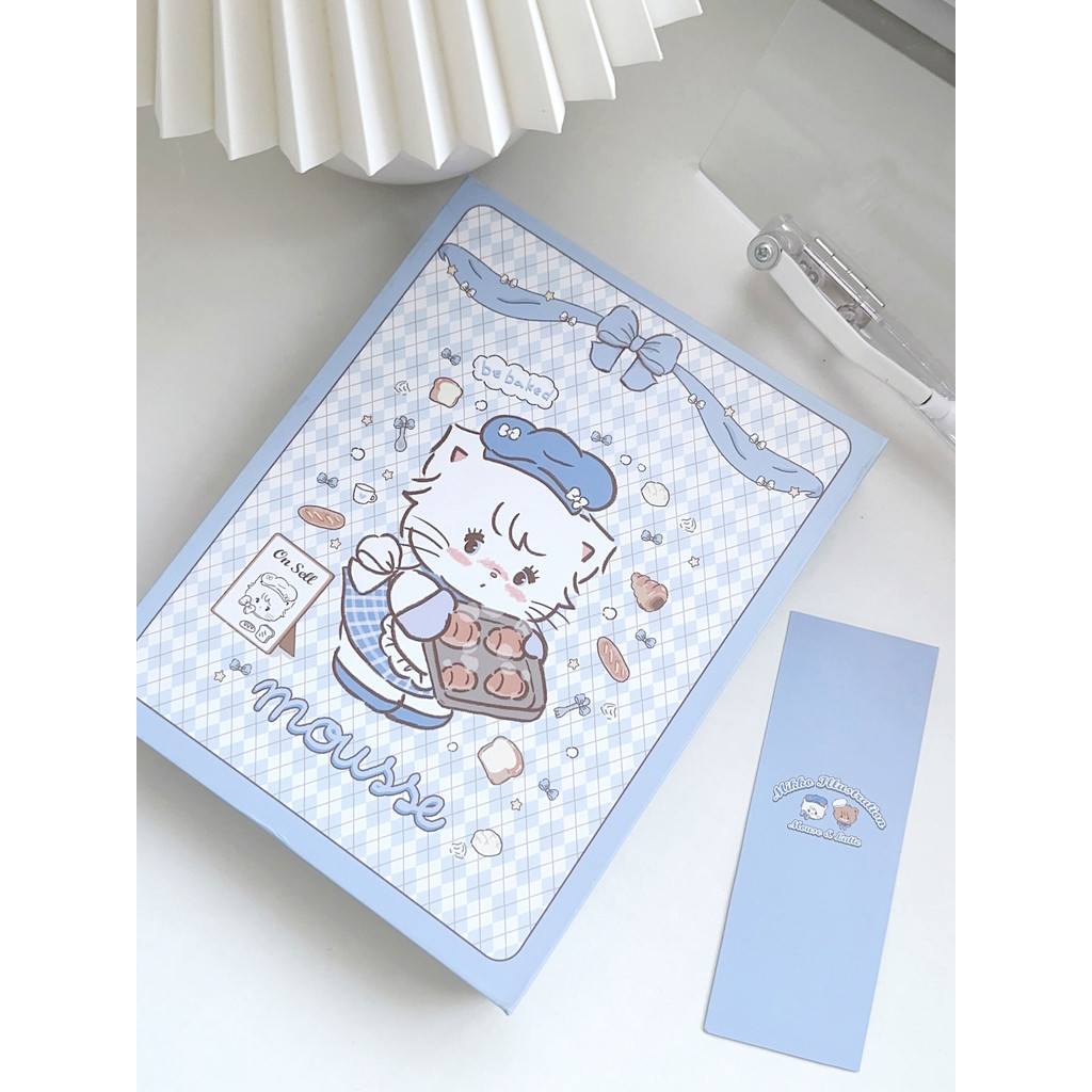 mikko 聯名 可愛 A5 尺寸 6孔 硬紙殼 四宮格 活頁卡冊 愛豆 專輯 小卡 3寸 | 蝦皮購物