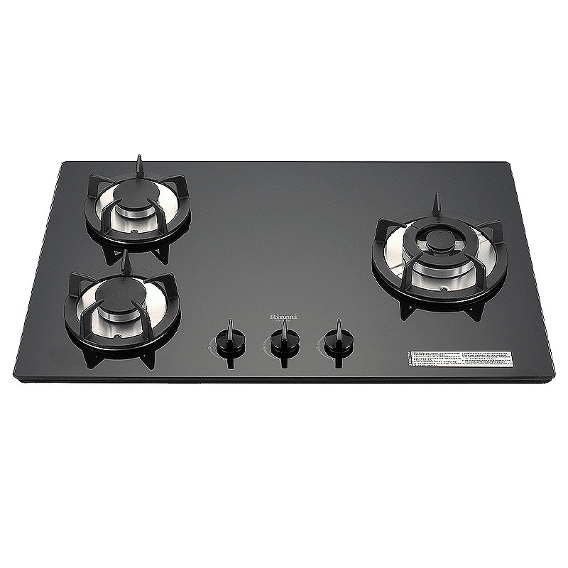林內【RB-302GH-BR_LPG】檯面式防漏玻璃三口爐(黑波-右單口) 桶裝瓦斯(含全台安裝) | 蝦皮購物