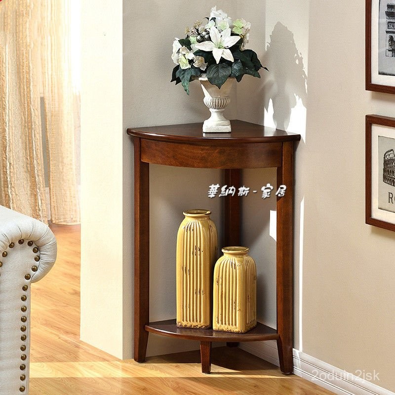 免稅 免運 墻角置物架三角架子靠墻實木花盆架兩層拐角三角形客廳扇形轉角架落地櫃 收納櫃 夾縫收納櫃 儲物 三角櫃 邊角櫃 | 蝦皮購物