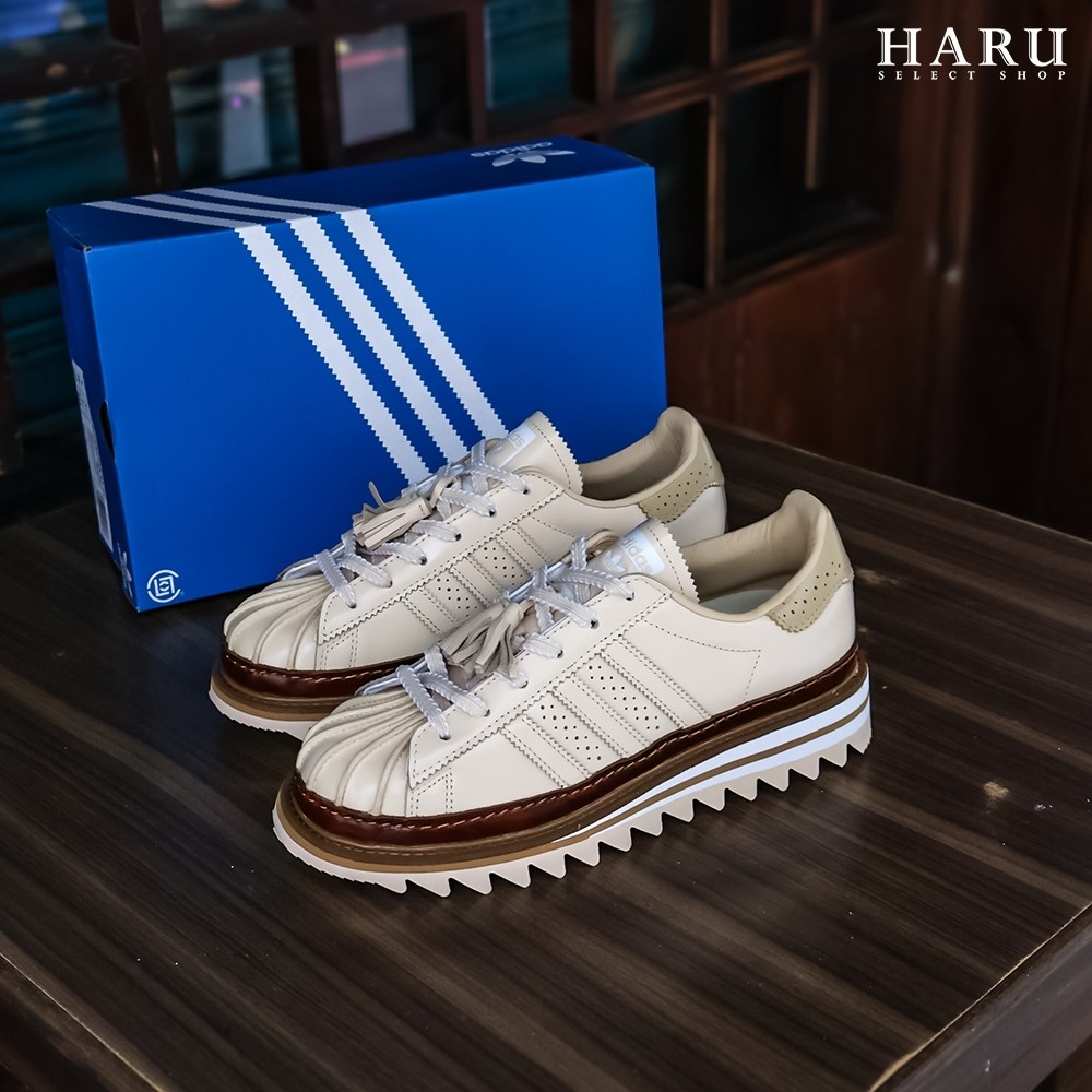 聯名款 CLOT x adidas Superstar 陳冠希 珍珠奶茶 流蘇 牛津鞋 貝殼頭 復古休閒鞋 JQ6117 | 蝦皮購物
