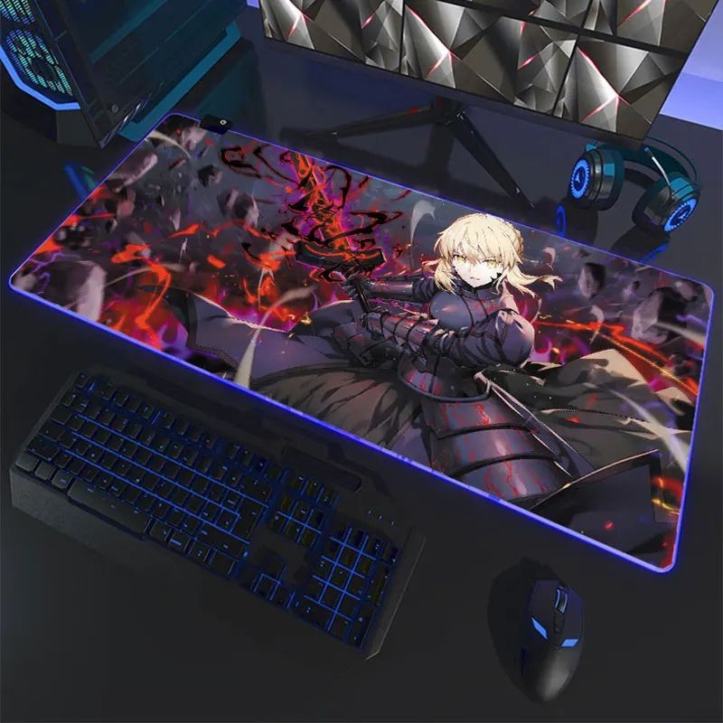 桃園出貨 fate fgo 發光 滑鼠墊 鍵盤墊 滑鼠桌墊 大滑鼠墊 fate 週邊 fgo 週邊 fate髮光鼠標墊S | 蝦皮購物