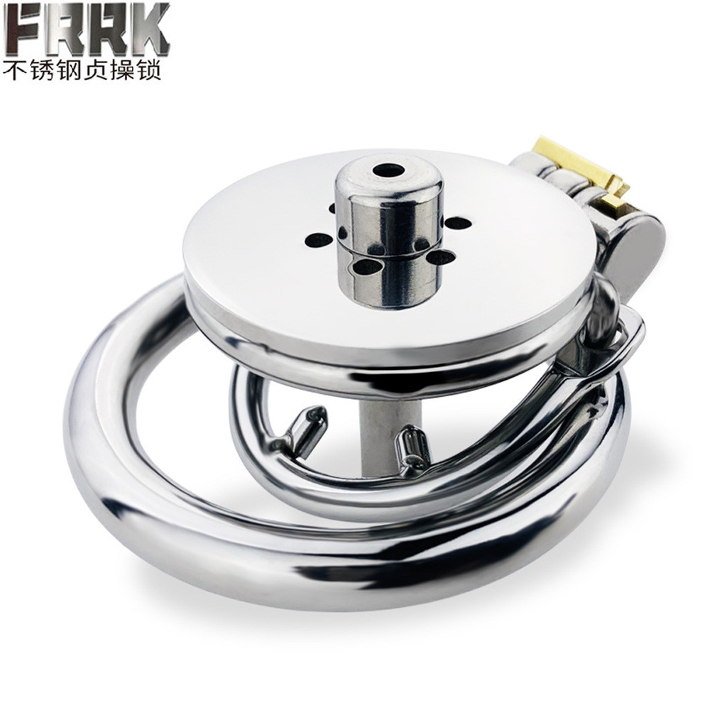 『惑色成人情趣』FRRK-176不銹鋼平闆貞潔鎖光滑防出軌 控慾貞操鎖配防脫環導管 貞操鎖 陰莖鎖 鳥籠 防手淫 防出軌 | 蝦皮購物