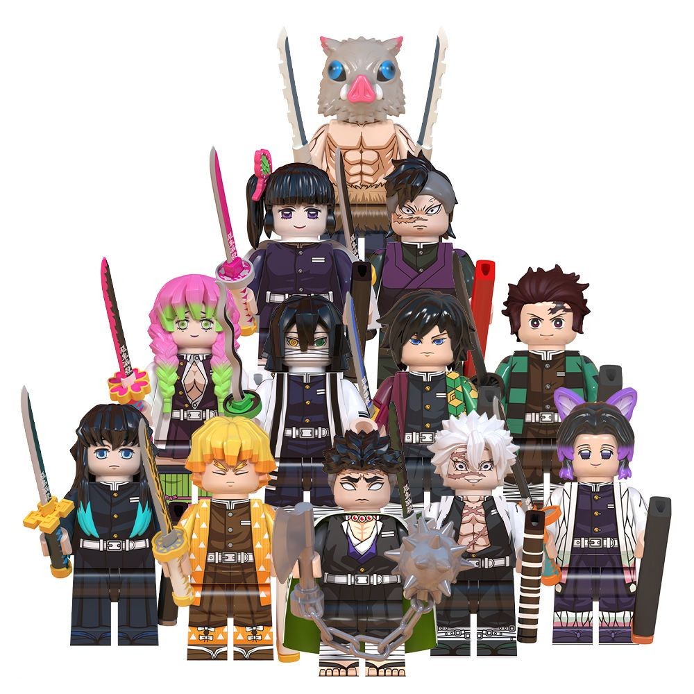 鬼滅之刃 兼容樂高拼插積木人仔鬼滅之刃炭治郎彌豆子無限列車第三方日輪刀通過BSMIR認證：M57088 | 蝦皮購物