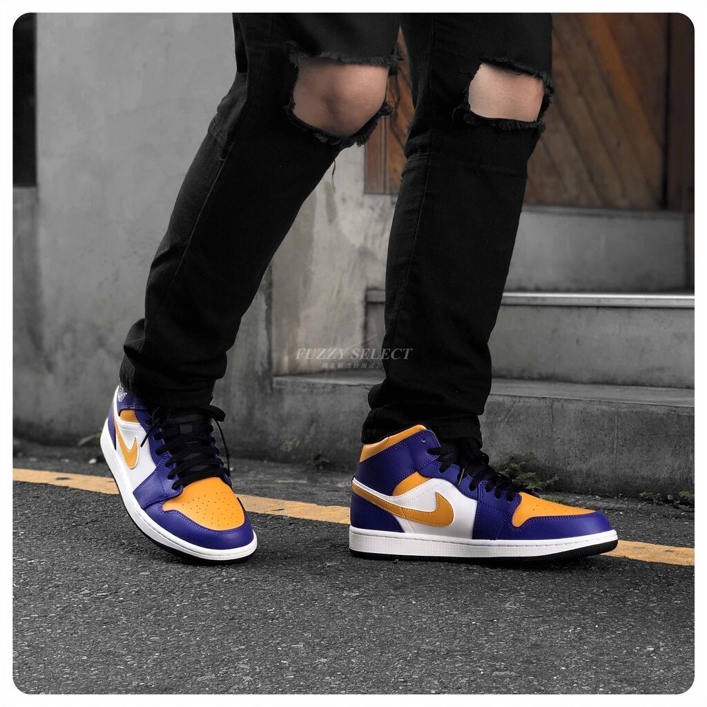 G.shos]Air Jordan 1 Mid Lakers 湖人 紫金 紫黃 Nba Dq8426-517 | 蝦皮購物