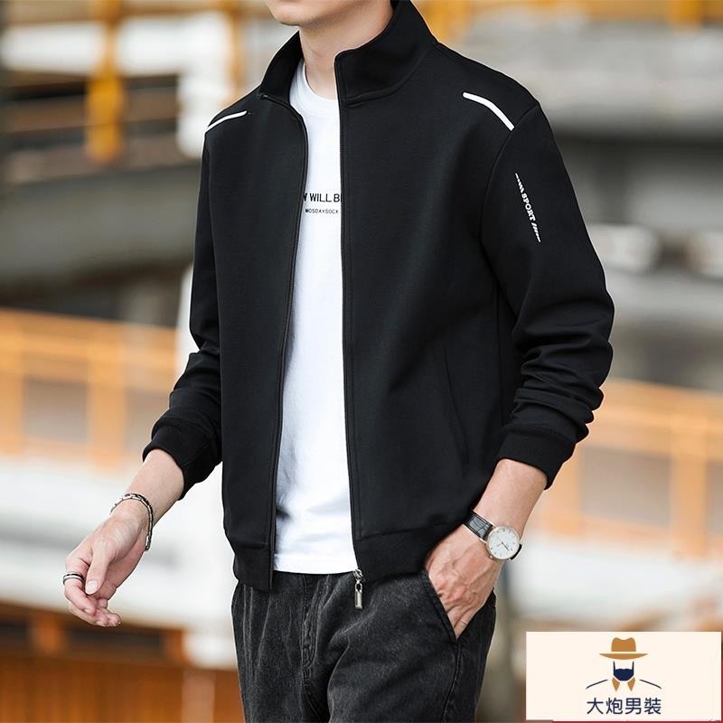 M-8XL韓版男生外套 休閒外套 夾克外套 大尺碼外套 運動外套男 潮流外套 教練外套 機車外套 男裝【大炮男裝】2p0 | 蝦皮購物