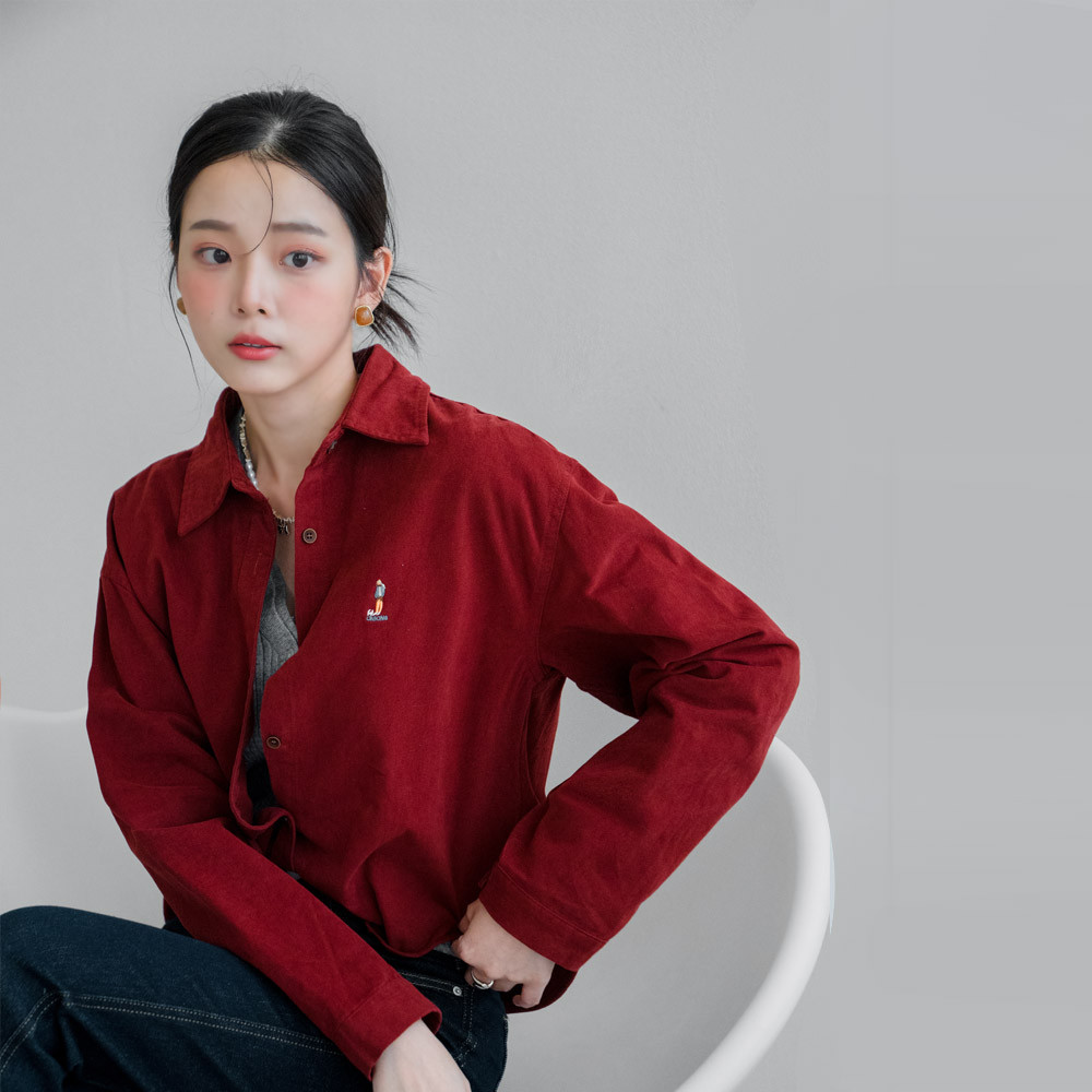 MIUSTAR 復古斜紋棉料刺繡鈕釦襯衫(共3色)1008 預購【NP2881】 | 蝦皮購物