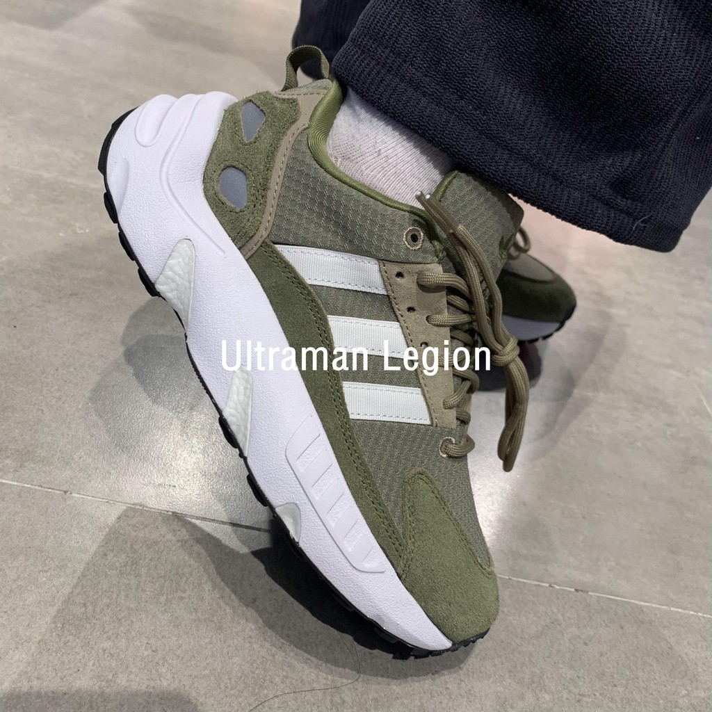 MR.ADIDAS ZX 22 BOOST 綠白 輕便 緩震 運動 慢跑鞋 GX2040 | 蝦皮購物