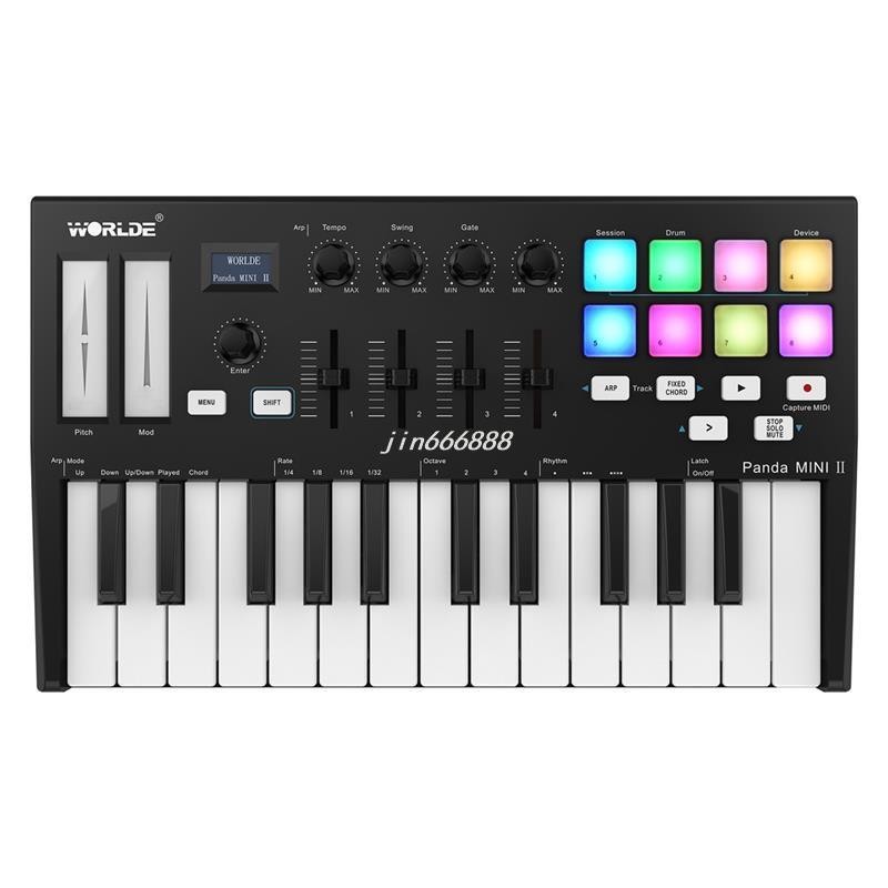 **音樂** Worlde Panda MINI II便攜式25鍵MIDI鍵盤控制器12.21 | 蝦皮購物
