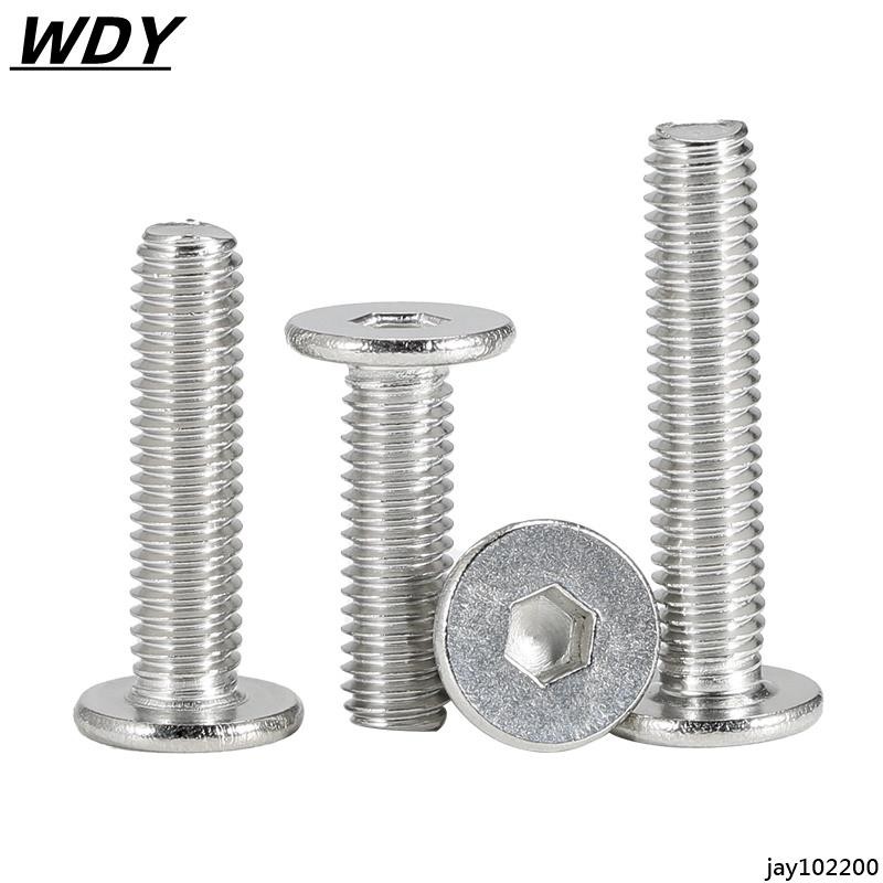 五金螺絲 M2/M3/M4 304不鏽鋼CM圓薄頭內六角螺絲大平頭扁平頭螺釘 | 蝦皮購物